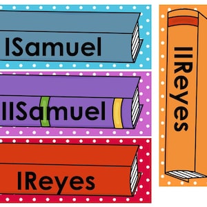 Printable Spanish Bible Book of the Week Classroom Bulletin Board Set ...