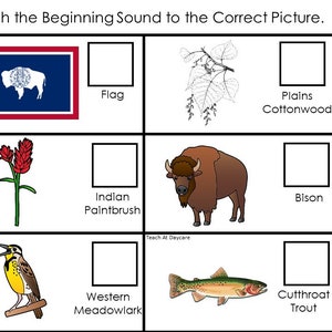 30 Wyoming State Symbols Themed Learning Games Download. ZIP File ...