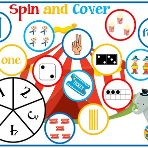 10 Printable Circus Themed Kindergarten Math Center Games and ...
