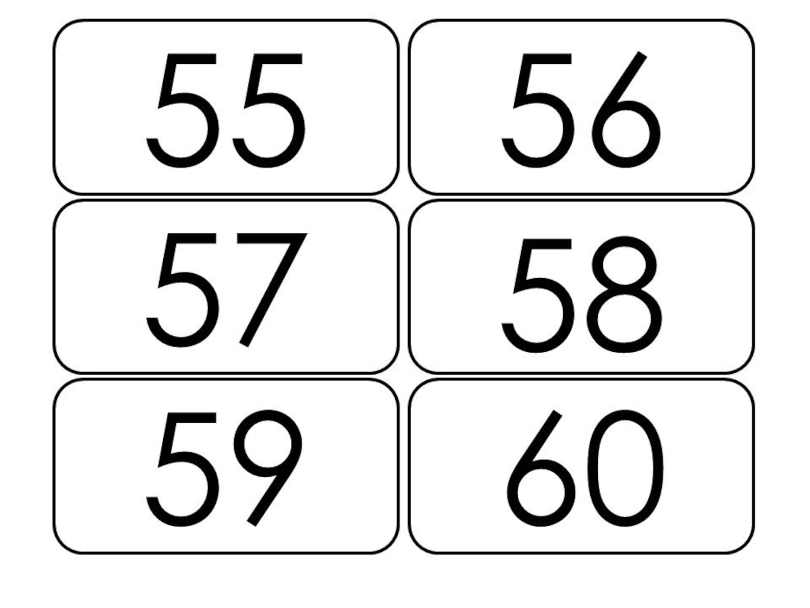 100 Printable Numbers 1-100 Flashcards. Preschool Thru Third - Etsy