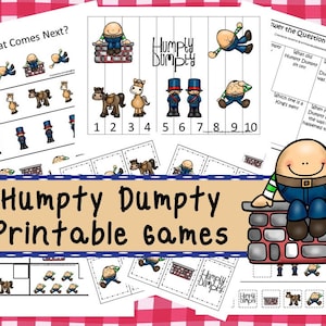 30 Humpty Dumpty Games Download. Games and Activities in PDF Files. - Etsy