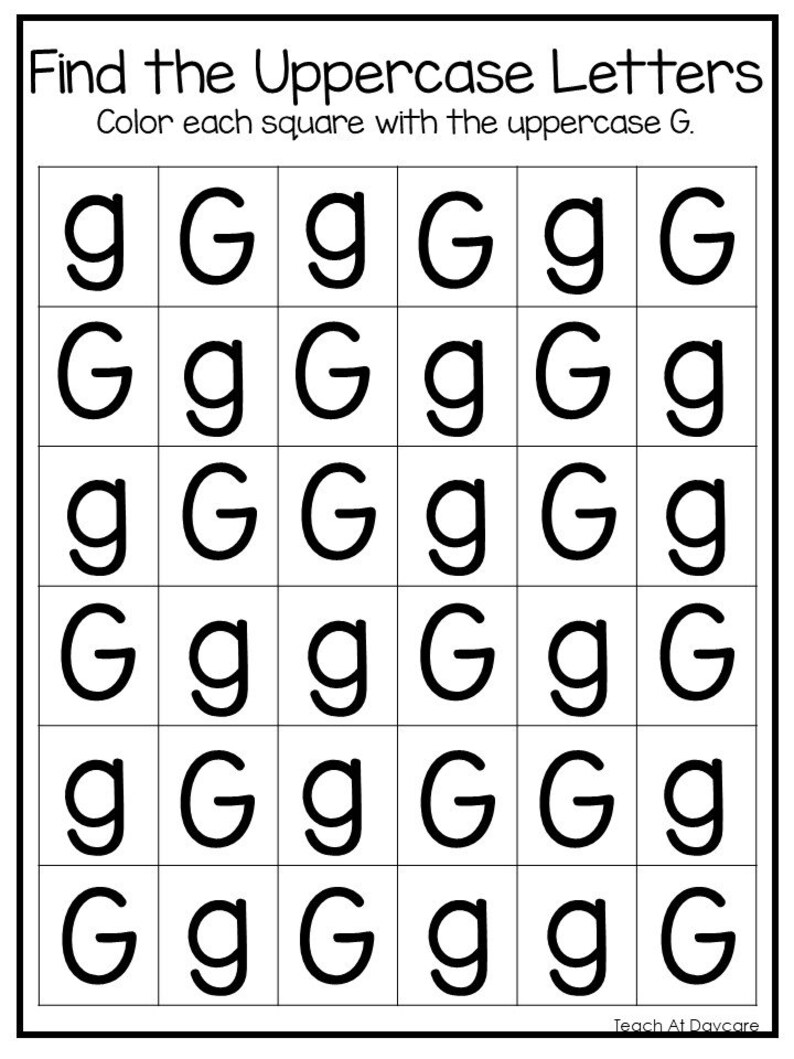 26 Find the Uppercase Letters Worksheets. Preschool-kindergarten ...