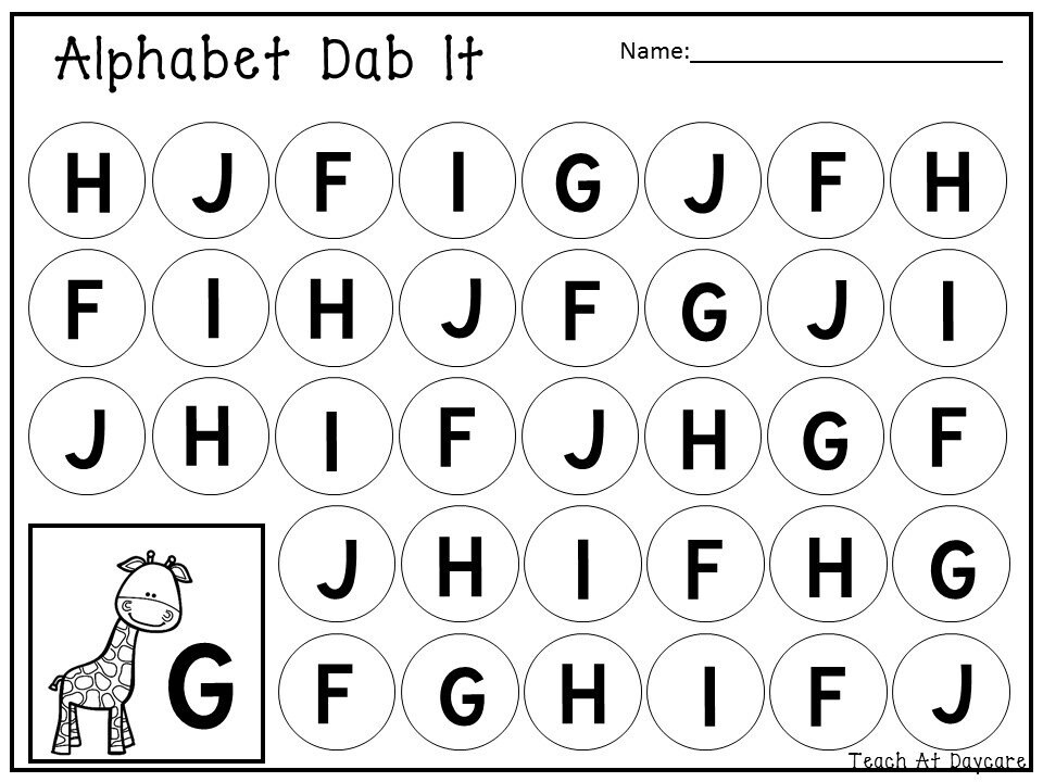 26 Printable Alphabet Uppercase Dab It Worksheets. | Etsy