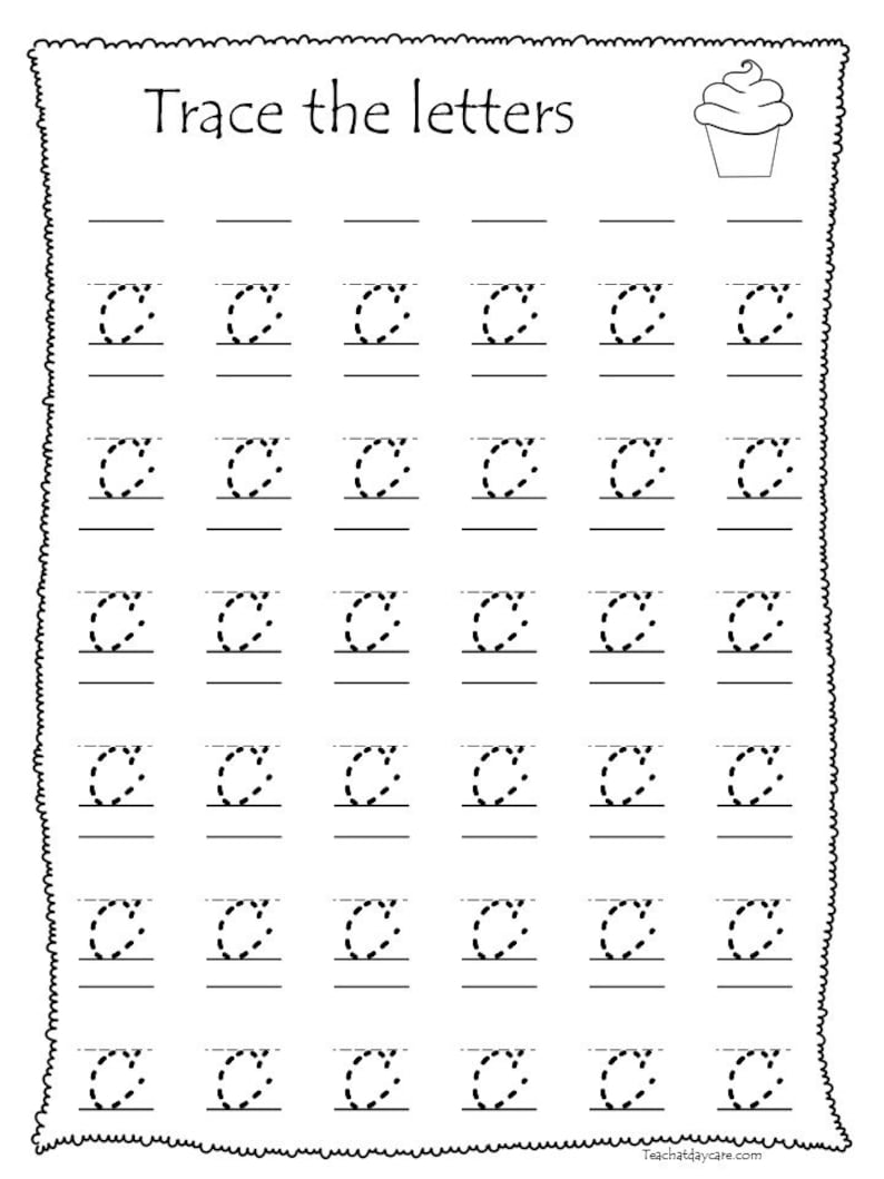 26 Printable Lowercase Cursive Trace the Alphabet Worksheets. 1st-4th ...