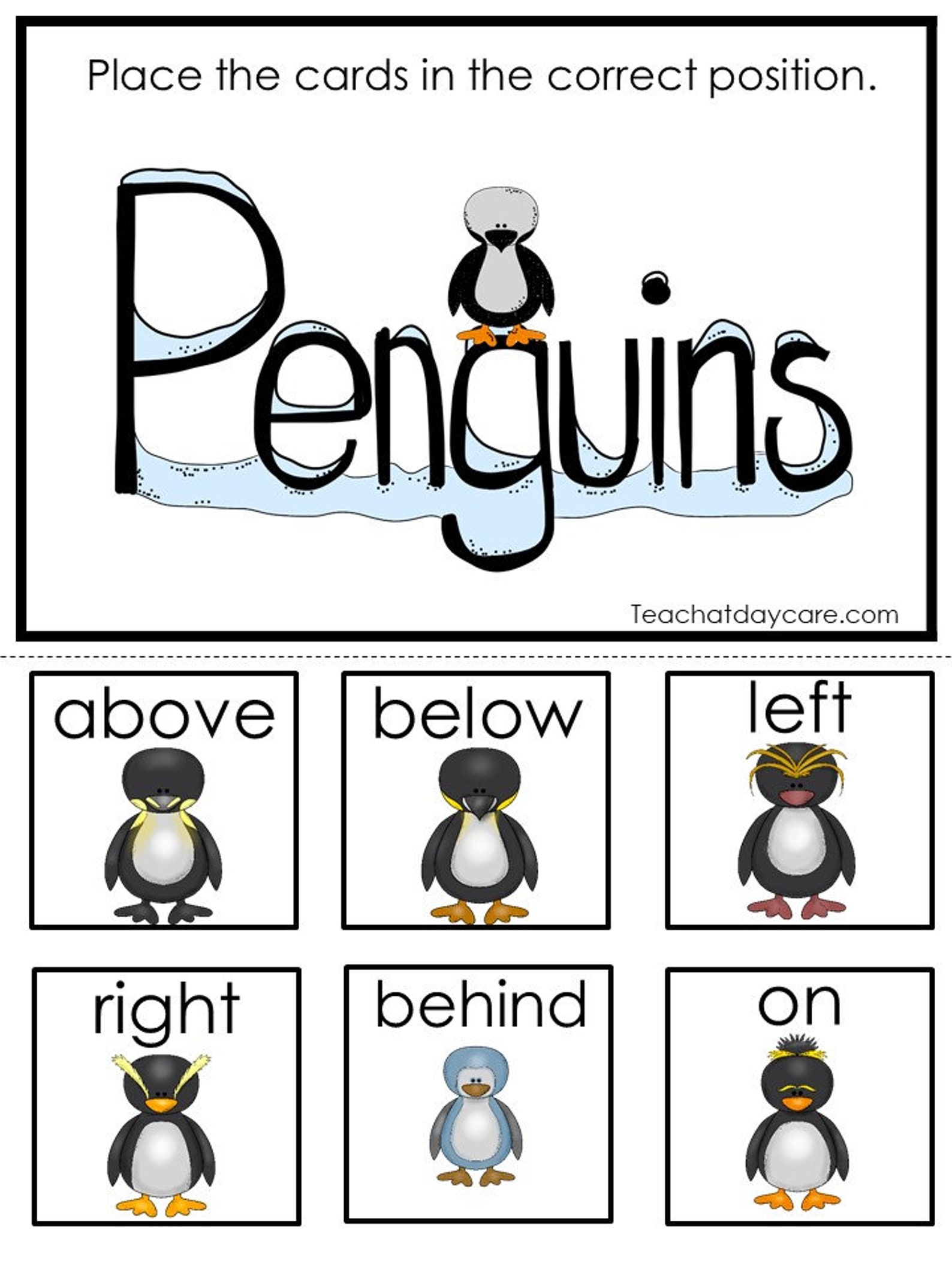 30 Penguins Printable Preschool Educational Games Download. - Etsy