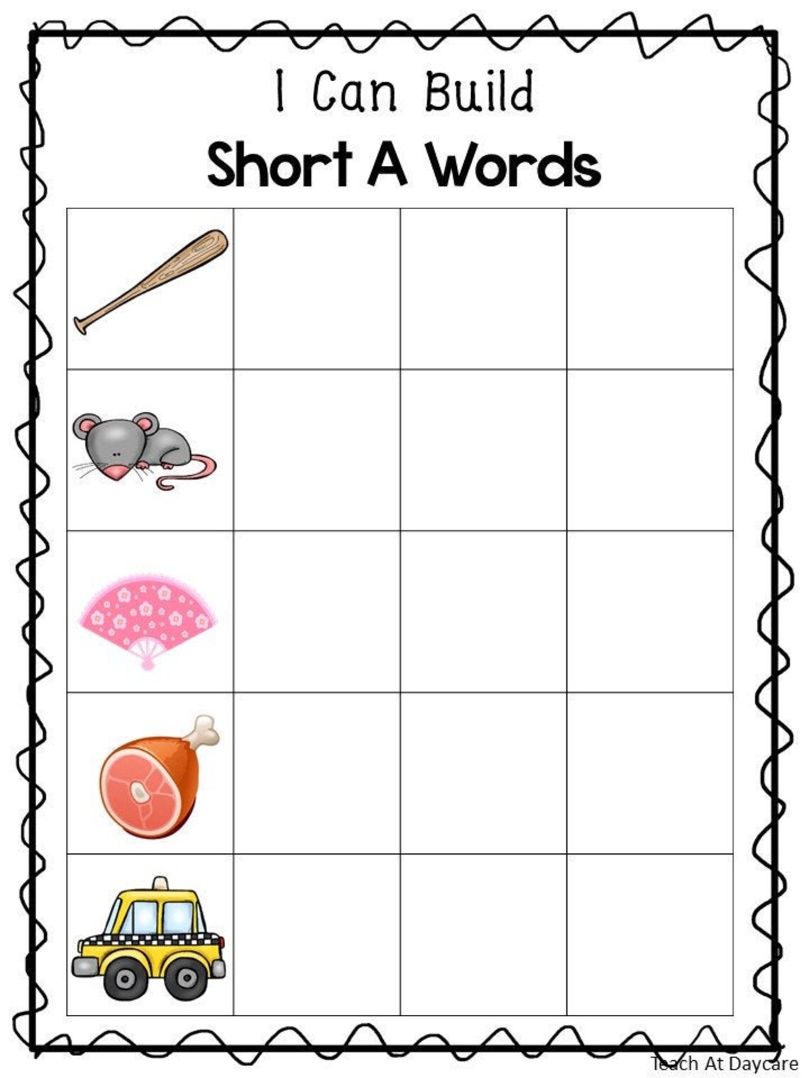10 Printable I Can Build CVC Words Work Mats/worksheets. - Etsy