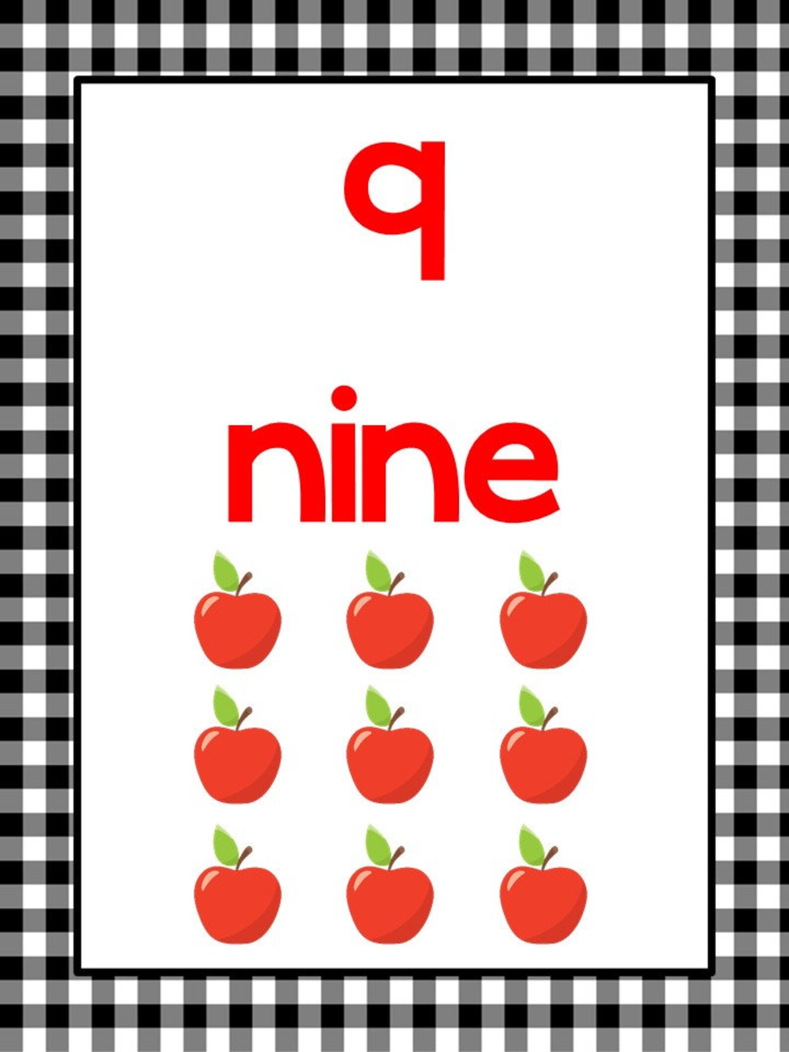 20 Printable Apple Themed Numbers Posters. Numbers 1-20. Classroom Wall ...