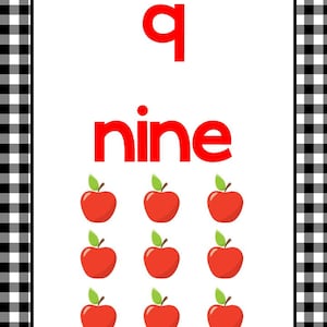20 Printable Apple Themed Numbers Posters. Numbers 1-20. Classroom Wall ...