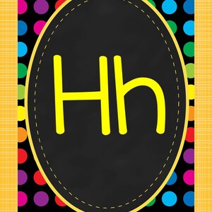 26 Printable Chalkboard Brights Alphabet Posters. 8x10 Classroom ...