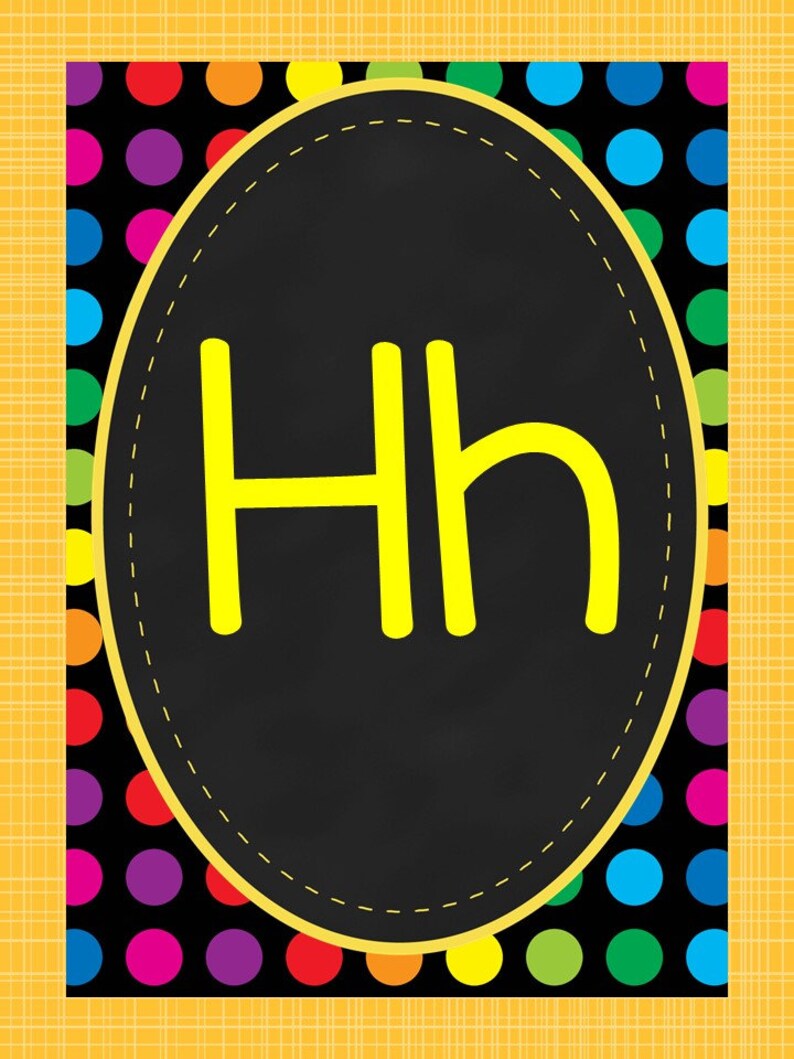 26 Printable Chalkboard Brights Alphabet Posters. 8x10 | Etsy