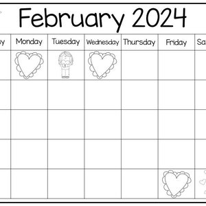 30 Tracing and Blank Themed 2024 Calendars. Preschool Handwriting and ...