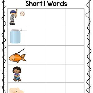 10 Printable I Can Build CVC Words Work Mats/worksheets. - Etsy