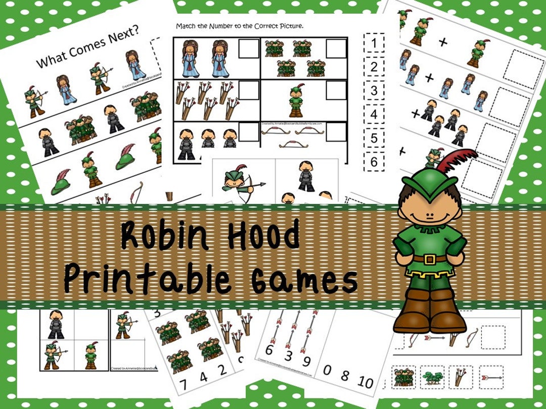 30 Robin Hood Games Download. Games and Activities in PDF Files. - Etsy