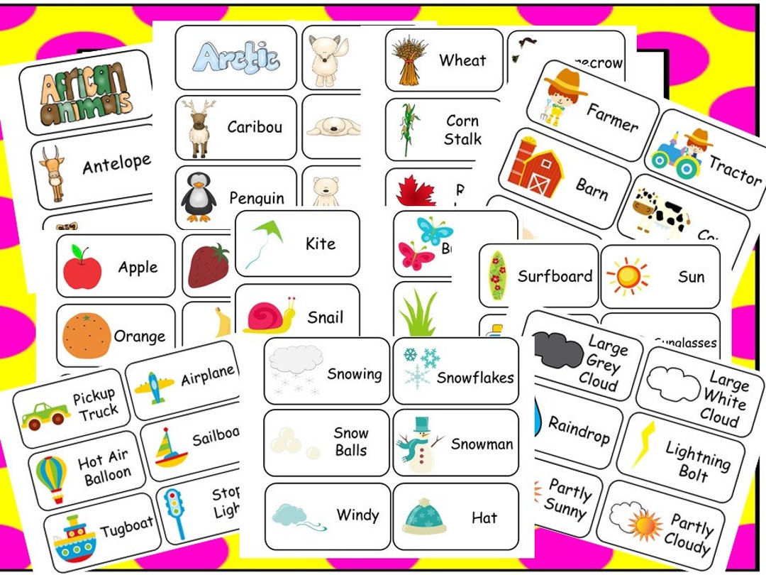Picture Word Flashcards Curriculum Download. Preschool-kindergarten ...