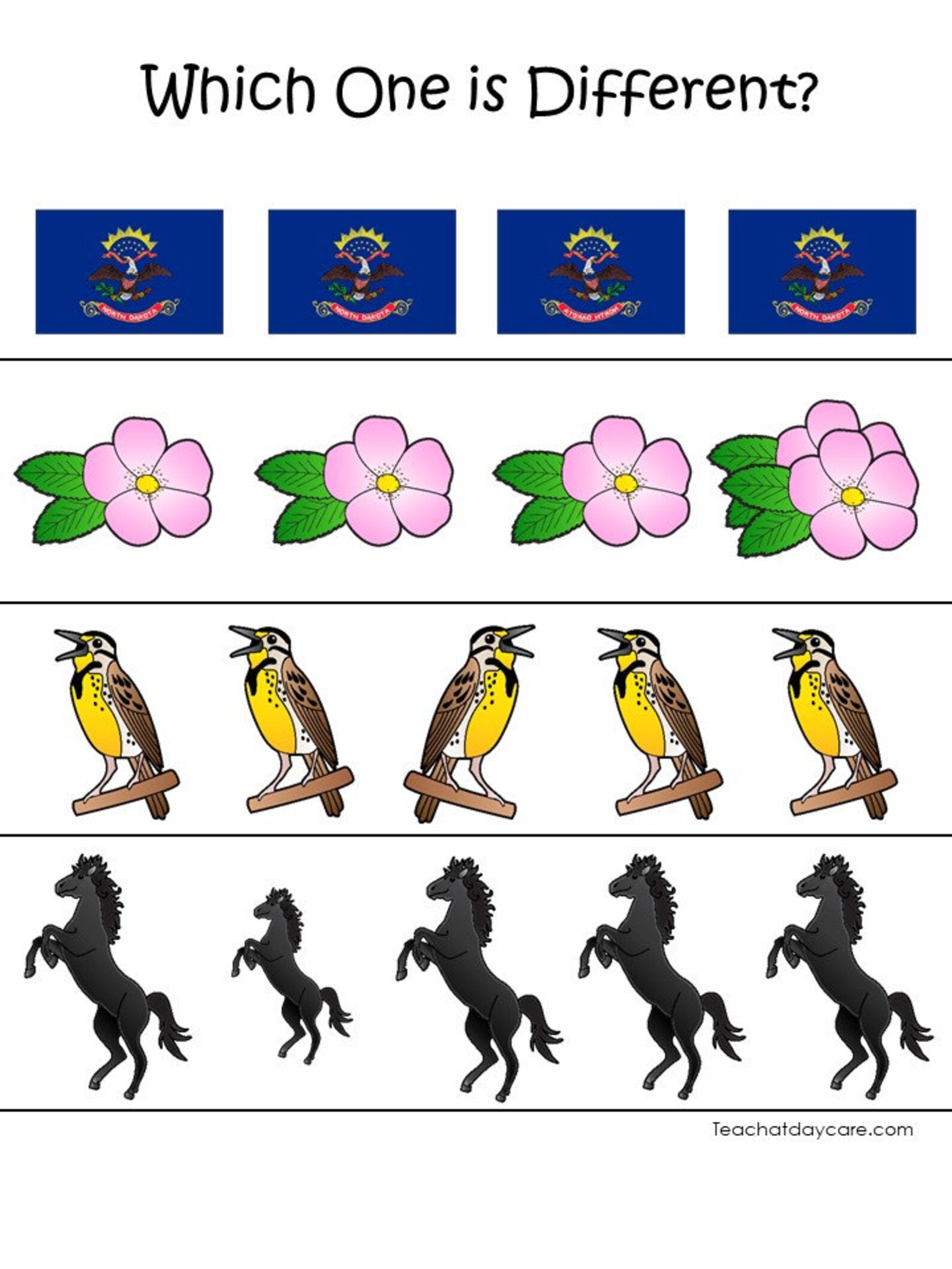 30 North Dakota State Symbols Themed Learning Games Download. - Etsy