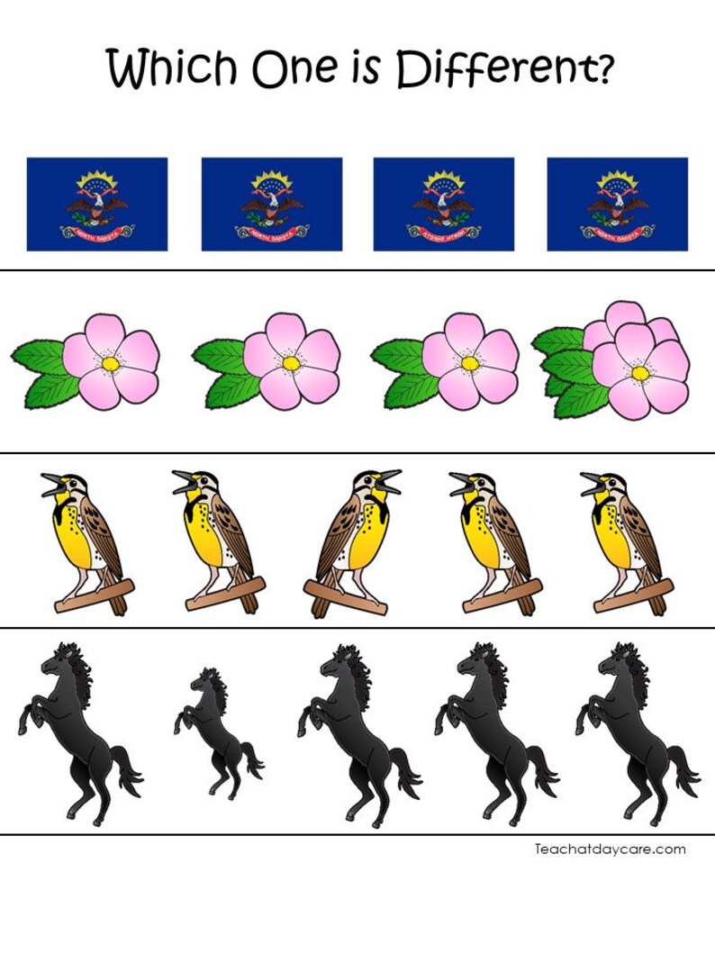 30 North Dakota State Symbols Themed Learning Games Download. | Etsy