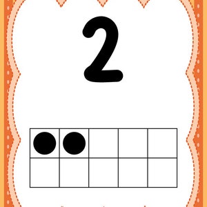 10 Printable 10 Frame Counting Posters. Full Page Classroom Charts. 8.5 ...