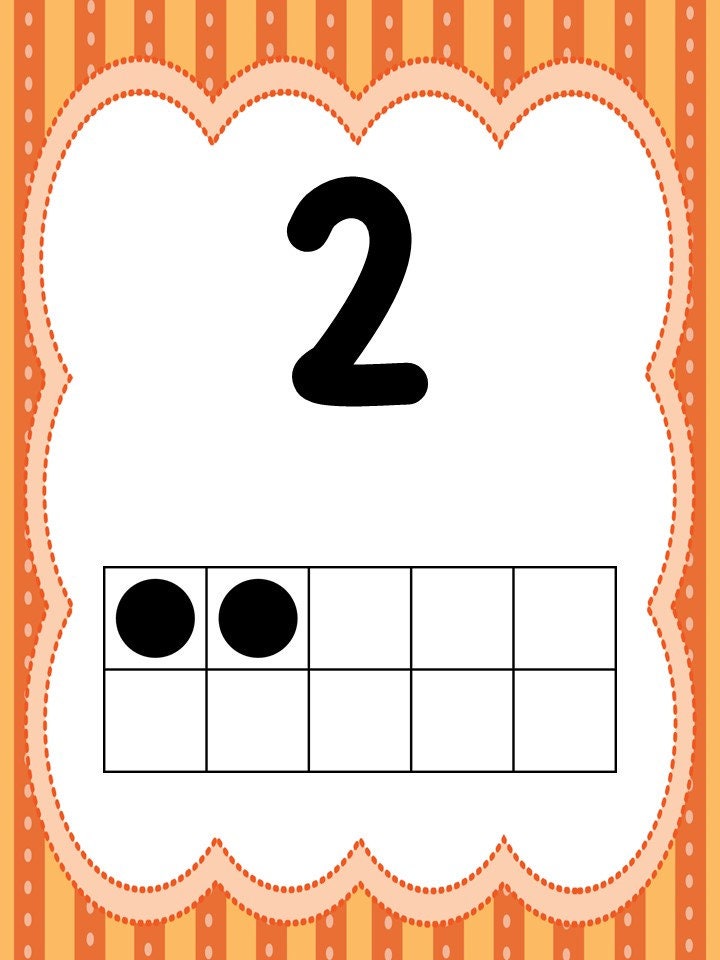 10 Printable 10 Frame Counting Posters. Full Page Classroom - Etsy