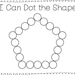 15 I Can Dot the Shapes Preschool and Kindergarten Worksheets. Child ...