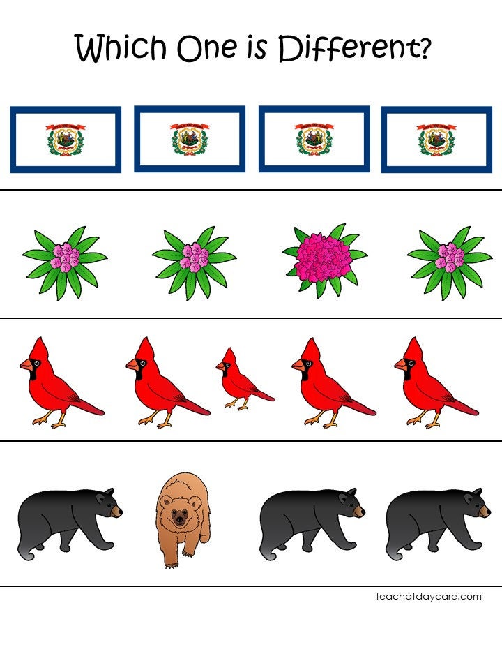 West Virginia State Symbols Learning Games, Preschool-1st Grade (ZIP ...