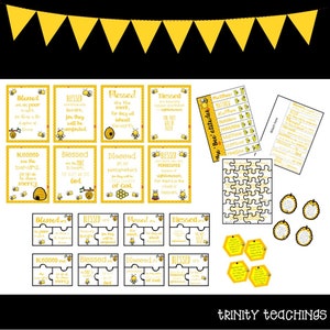 Bee Atitudes Learning Packet. Bee Themed Beatitudes . Activities and ...