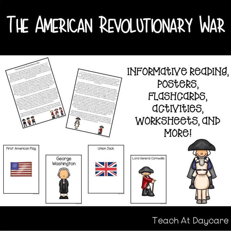 The American Revolutionary War Educational Study Unit. Worksheets ...