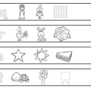 26 Printable Alphabet Bracelets. Preschool-kdg Phonics. - Etsy