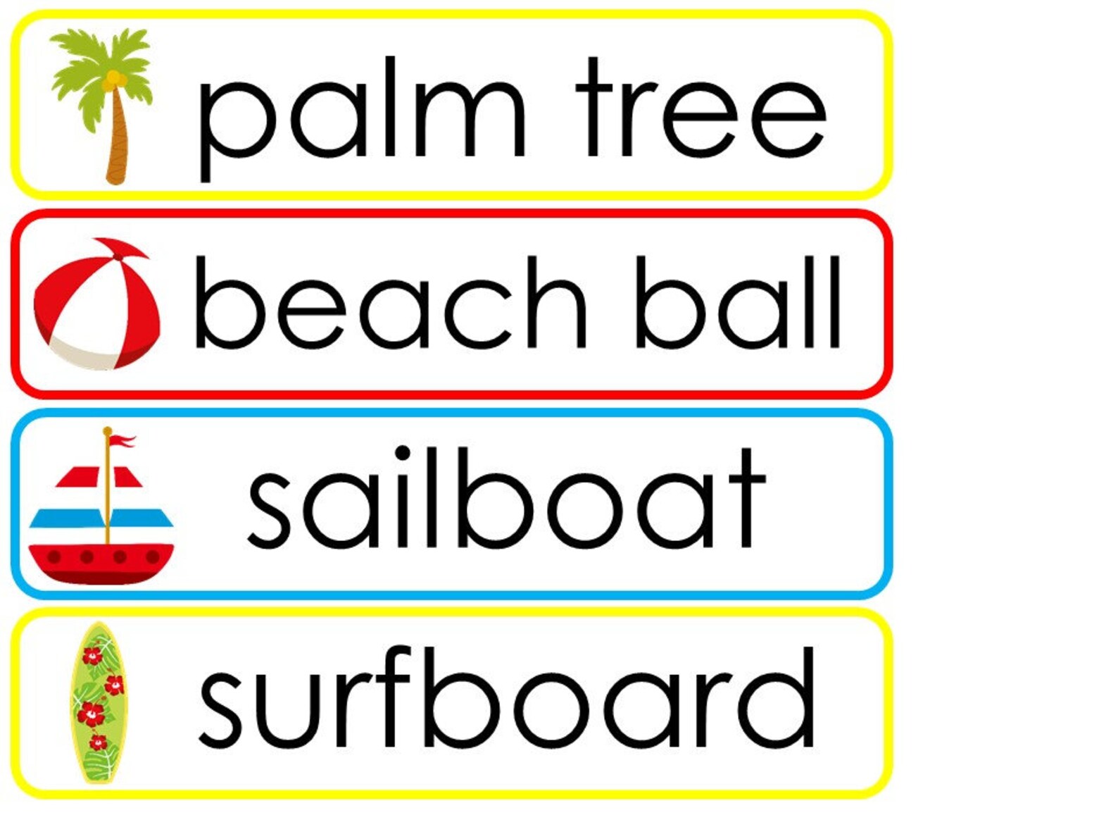 Beach Themed Word Wall Set, Preschool Classroom Decor (PDF Pattern) - Etsy