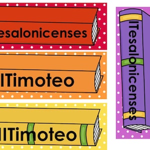 Printable Spanish Bible Book of the Week Classroom Bulletin Board Set ...