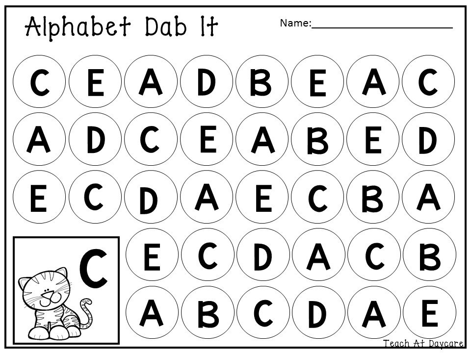 26 Printable Alphabet Uppercase Dab It Worksheets. - Etsy Australia