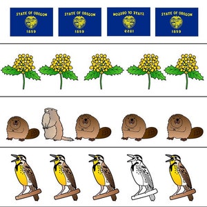 30 Oregon State Symbols Themed Learning Games Download. ZIP File ...