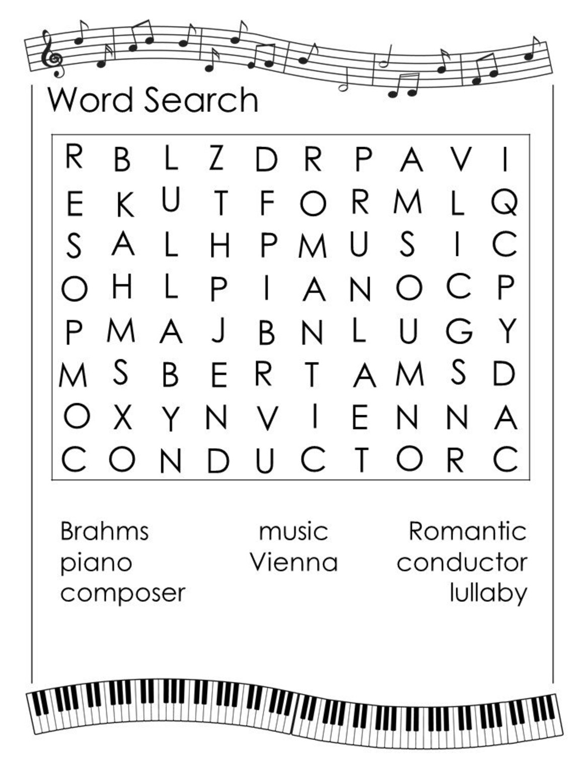 Johannes Brahms Great Composer Unit. Music Appreciation. | Etsy