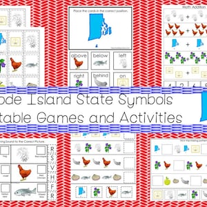 30 Rhode Island State Symbols Themed Learning Games Download. ZIP File ...