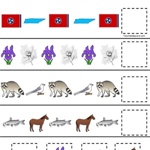 30 Tennessee State Symbols Themed Learning Games Download. ZIP File ...