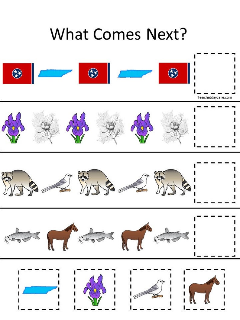 30 Tennessee State Symbols themed Learning Games Download. ZIP | Etsy