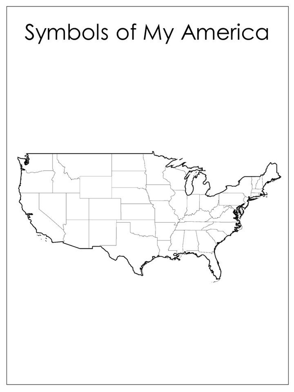 8 My America Symbols Color and Tracing Sheets. Preschool and ...
