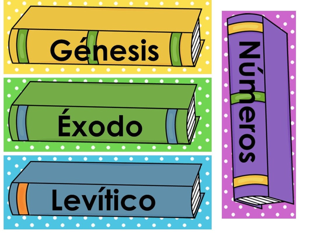 Printable Spanish Bible Book of the Week Classroom Bulletin Board Set ...
