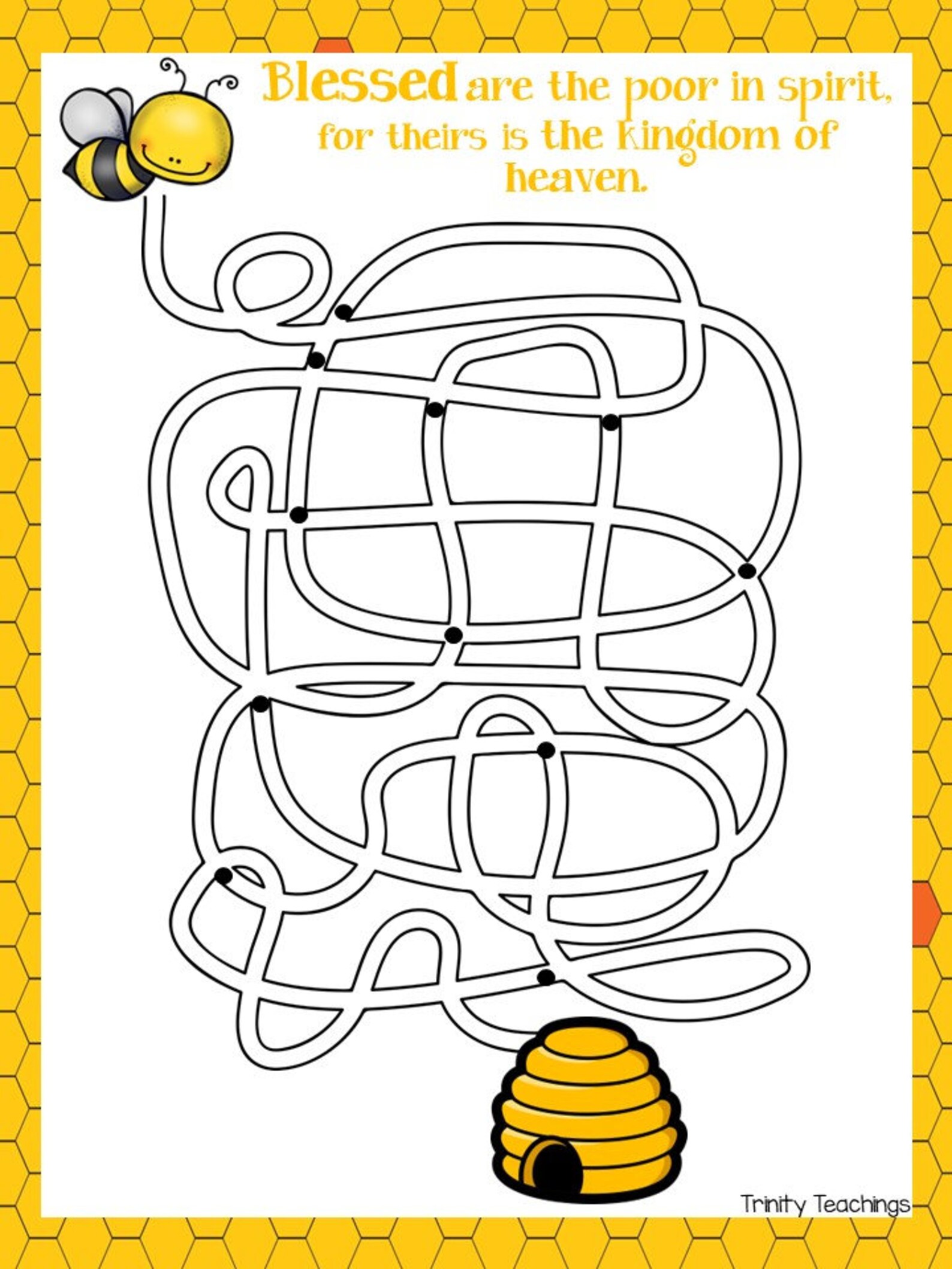 Bee Atitudes Learning Packet. Bee Themed Beatitudes . Activities and ...