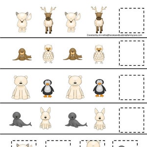 30 Printable Arctic Animals Preschool Educational Games Download. Games ...