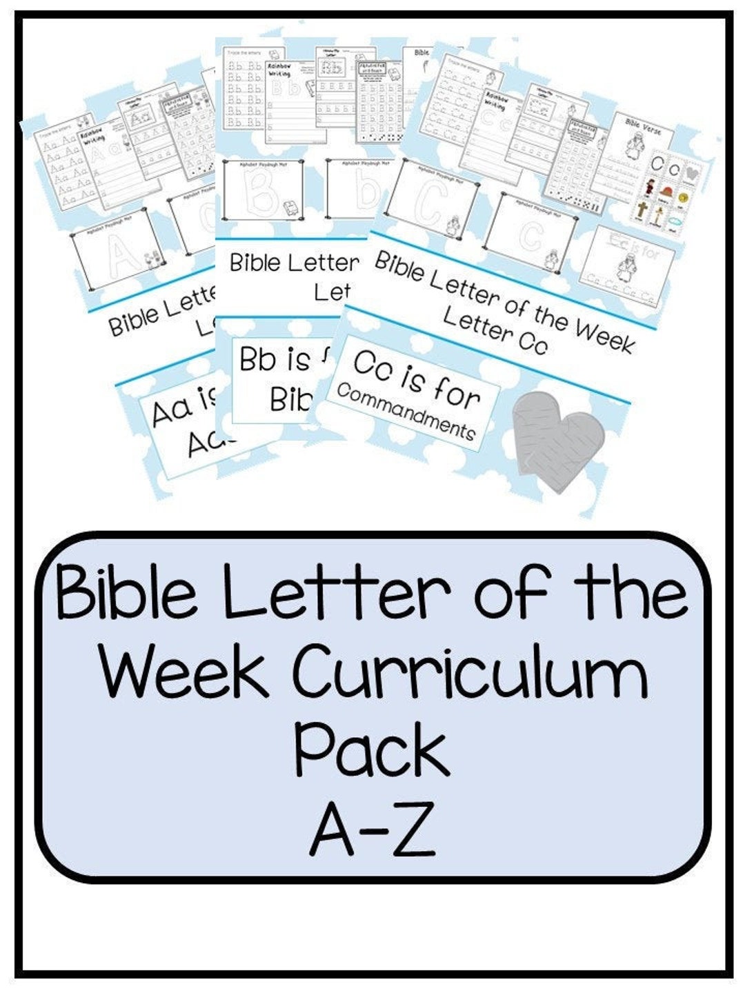 Bible Letter of the Week Curriculum. Letters A-Z Worksheets and ...