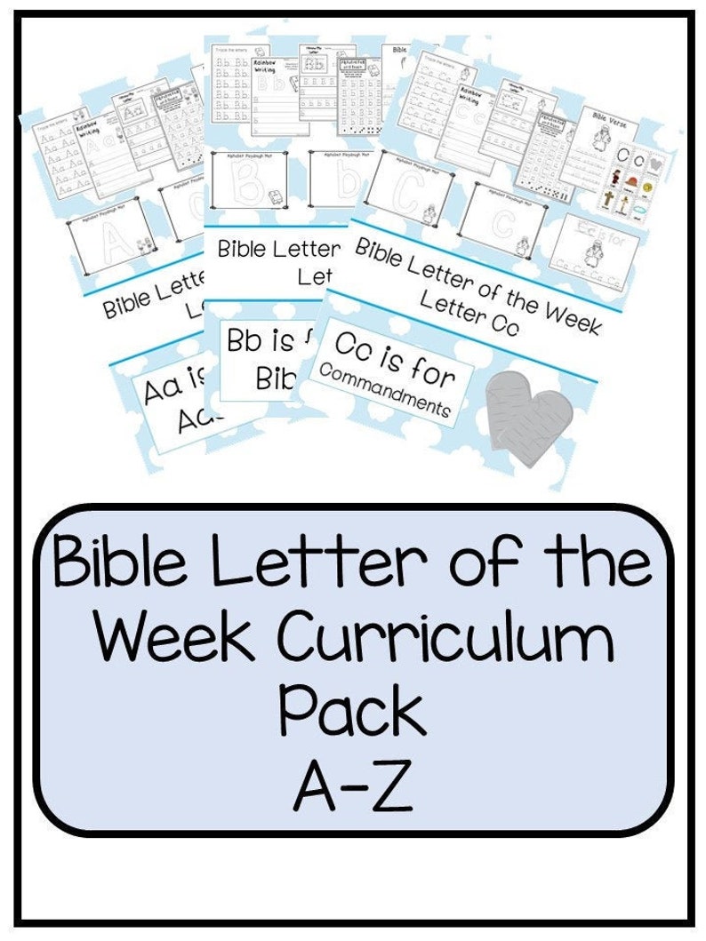 Bible Letter of the Week Curriculum. Letters A-Z Worksheets - Etsy