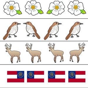 30 Georgia State Symbols Themed Learning Games Download. ZIP File ...