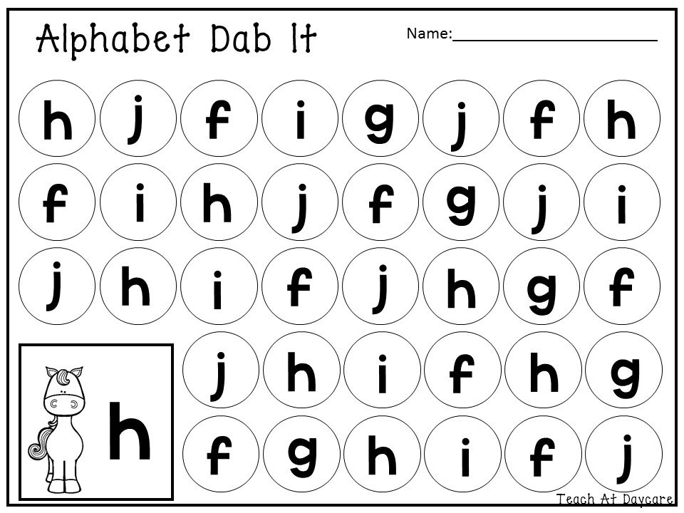 26 Printable Alphabet Lowercase Dab It Worksheets. | Etsy