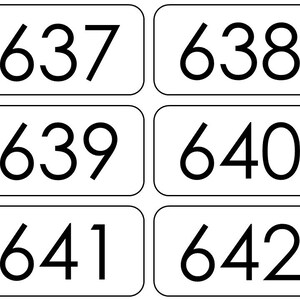 100 Printable Numbers 601-700 Flashcards. Preschool Thru Third Grade ...