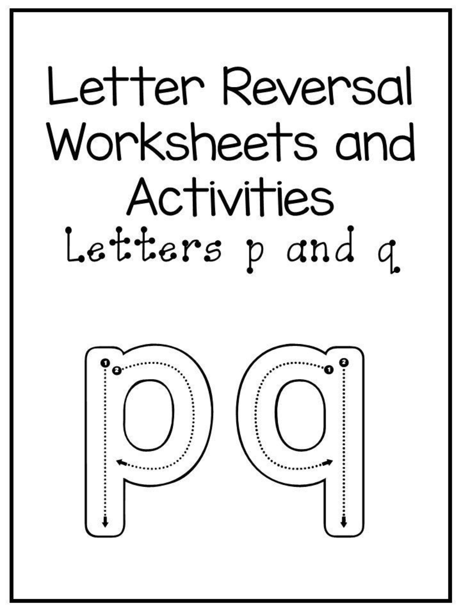 40 No Prep P and Q Letter Reversal Worksheets and Activities. | Etsy