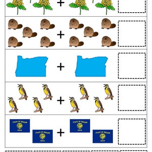 30 Oregon State Symbols Themed Learning Games Download. ZIP File ...