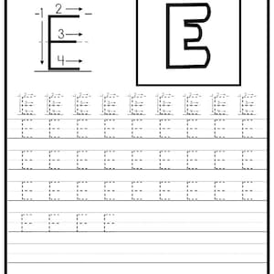 26 Printable Uppercase Alphabet Tracing Worksheets. Preschool ...