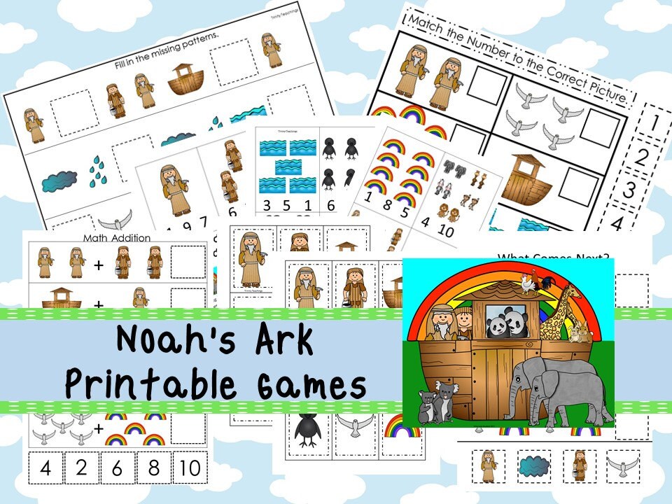 30 Noah's Ark Games Download. Games and Activities in PDF | Etsy