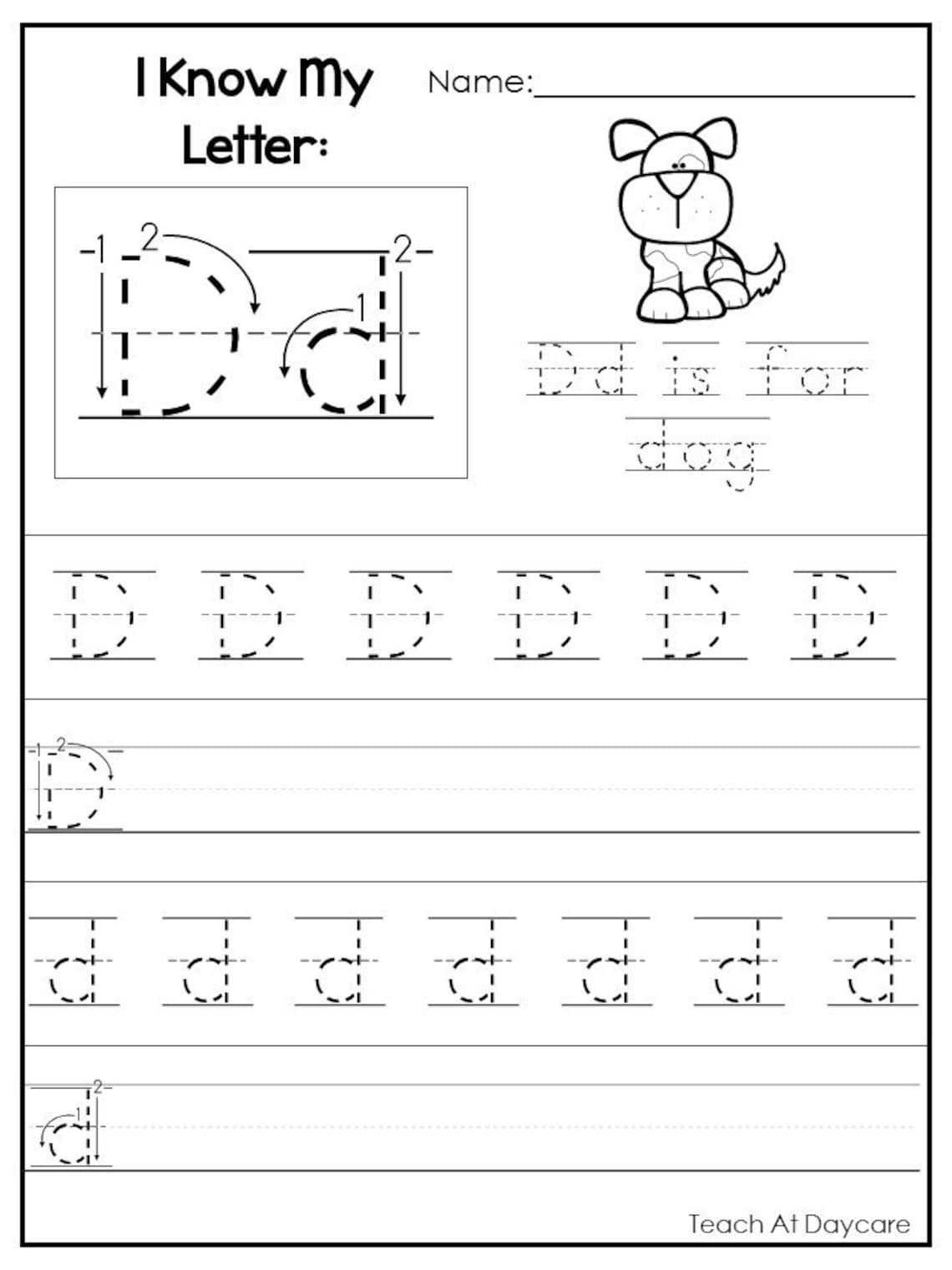 26 Printable Alphabet I Know My Letters Worksheets. - Etsy