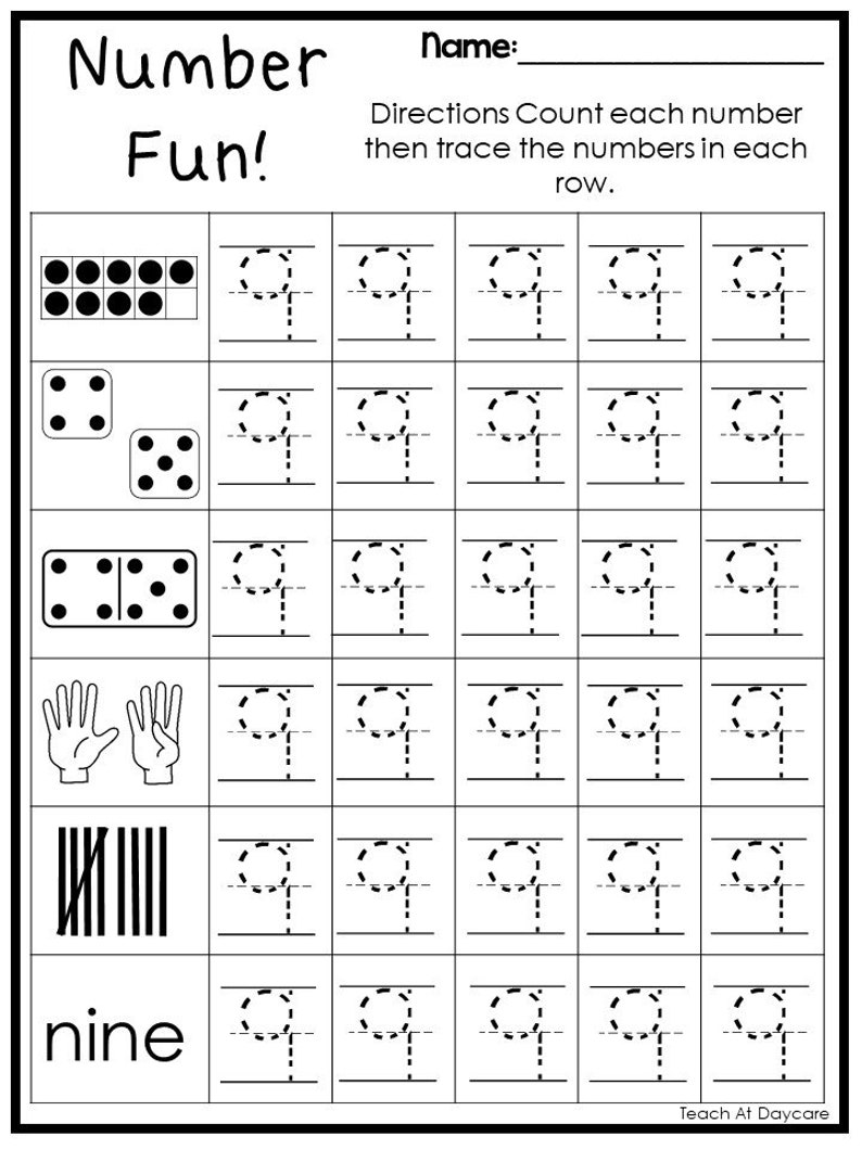 10 Printable Number Fun-subitizing 1-20 Worksheets. | Etsy Canada